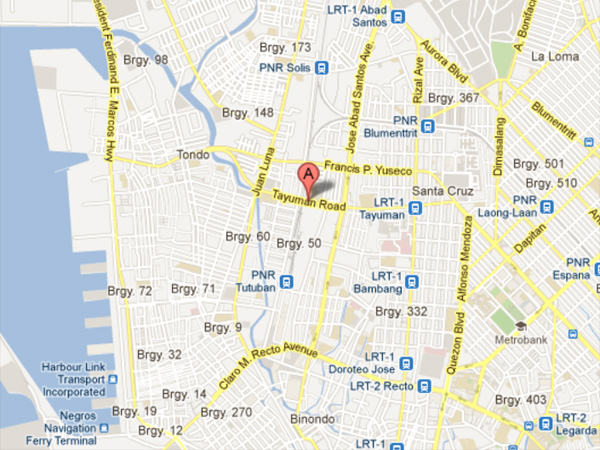 Fire near Tayuman Street in Tondo under control | Inquirer News