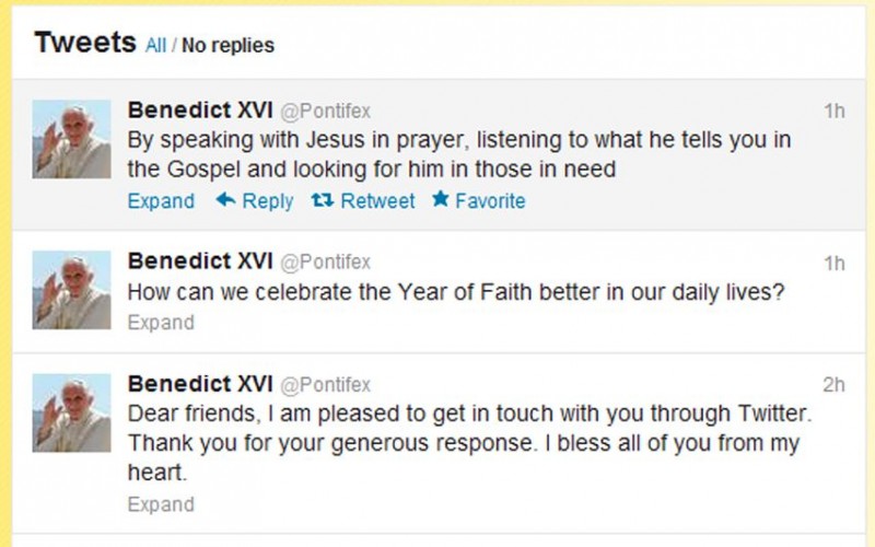 Pope hits 1M mark as he tweets: 'Dear Friends... ' | Inquirer News