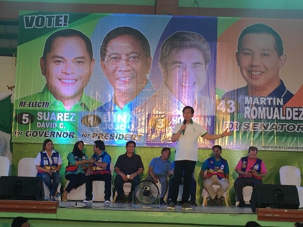 Lacson joins Binay in Quezon campaign rally | Inquirer News