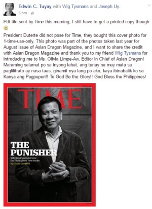 LOOK: Duterte graces ‘Time’ cover as ‘The Punisher’ | Inquirer News