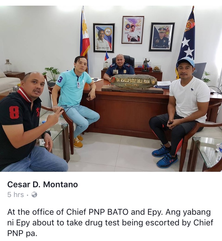 Epy Quizon meets with Bato, undergoes drug test | Inquirer News