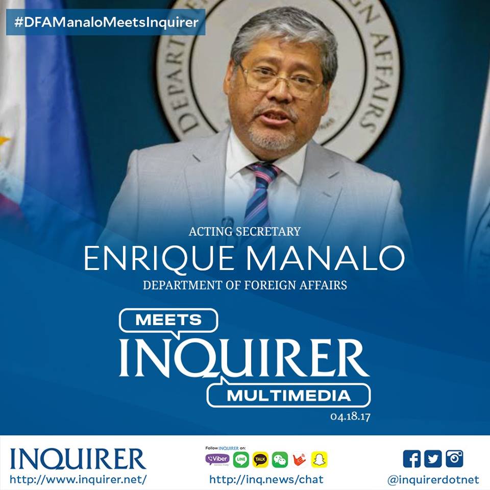 LIVESTREAM: DFA Secretary Enrique Manalo Meets Inquirer Multimedia ...