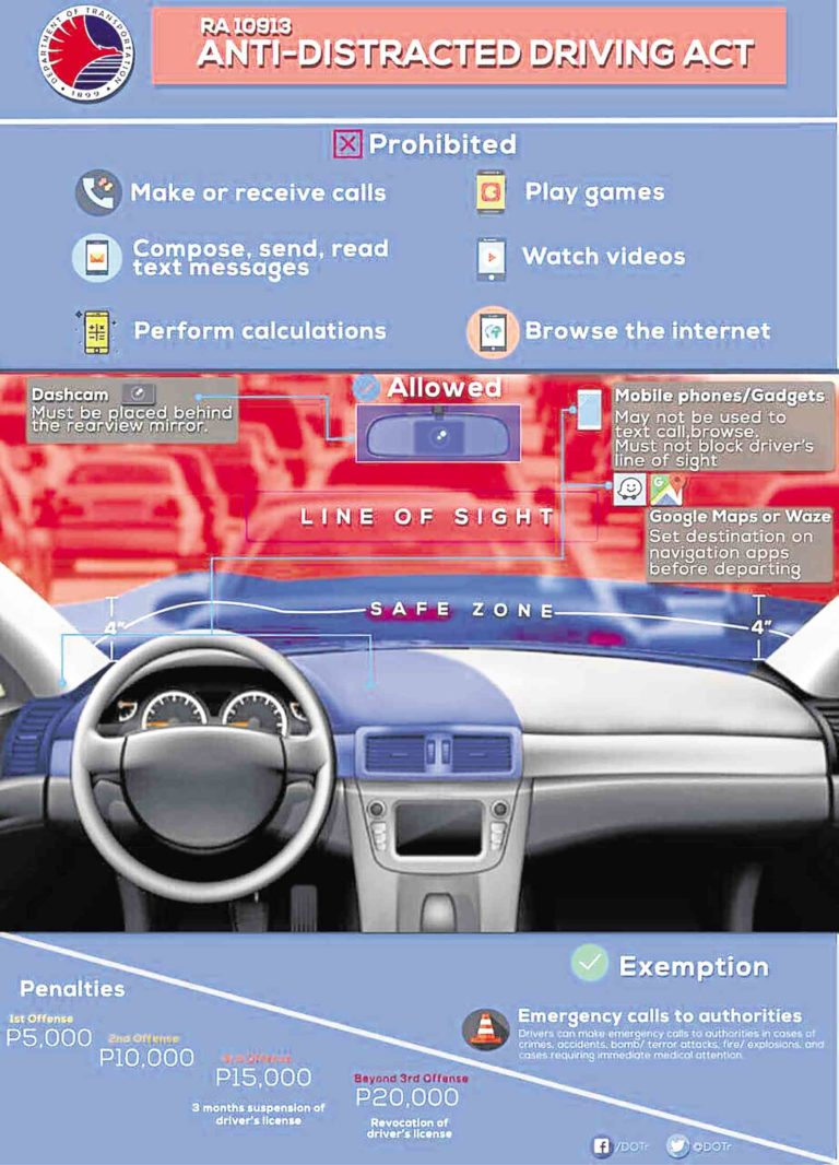 MMDA: Every instance of distracted driving to be fined | Inquirer News