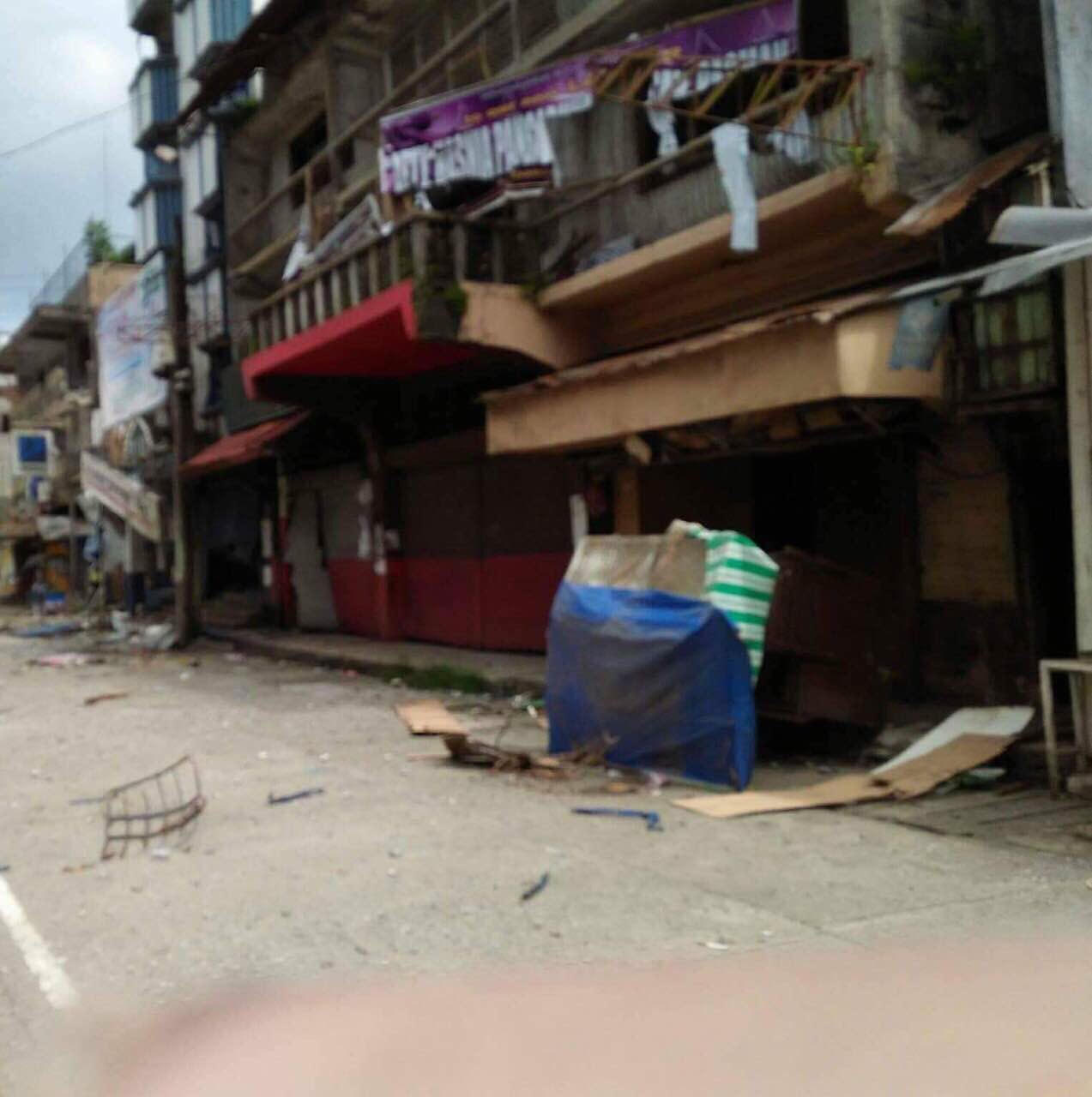 LOOK: First images from Barangay Bangolo in Marawi City | Inquirer News