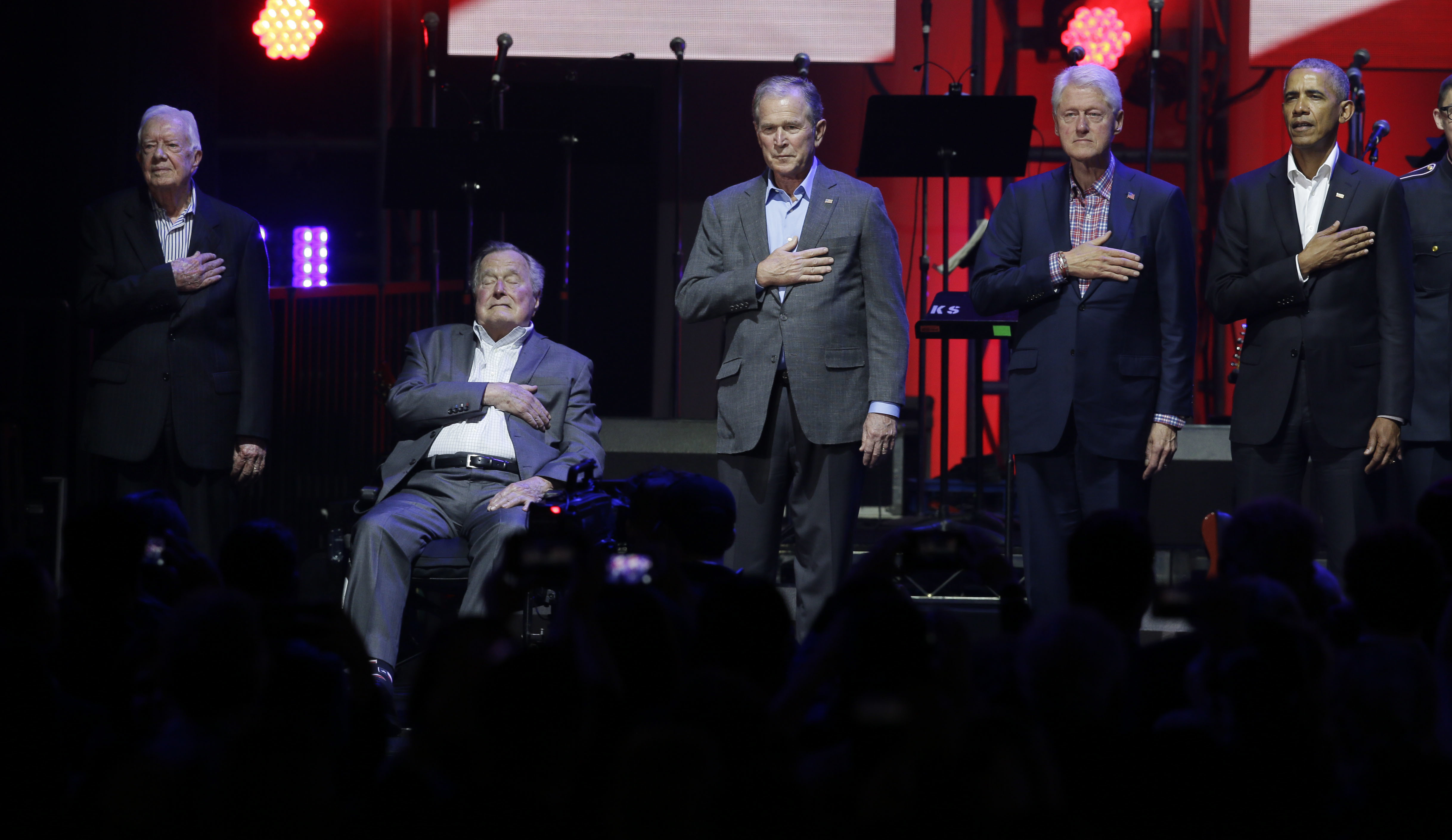 Former US presidents call for unity at hurricane aid concert | Inquirer ...