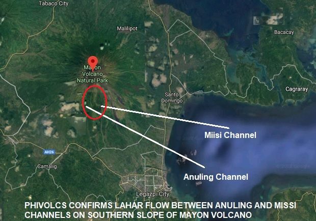 Rain triggers lahar flow south of Mayon — Phivolcs | Inquirer News
