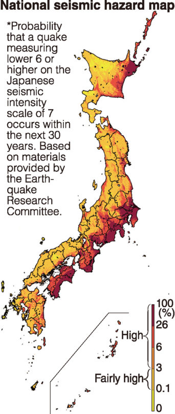Hazard map indicates higher quake risks in northern Japan | Inquirer News
