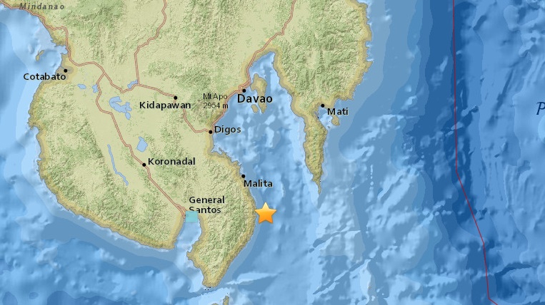 Magnitude 5.4 quake hits off Davao Occidental | Inquirer News