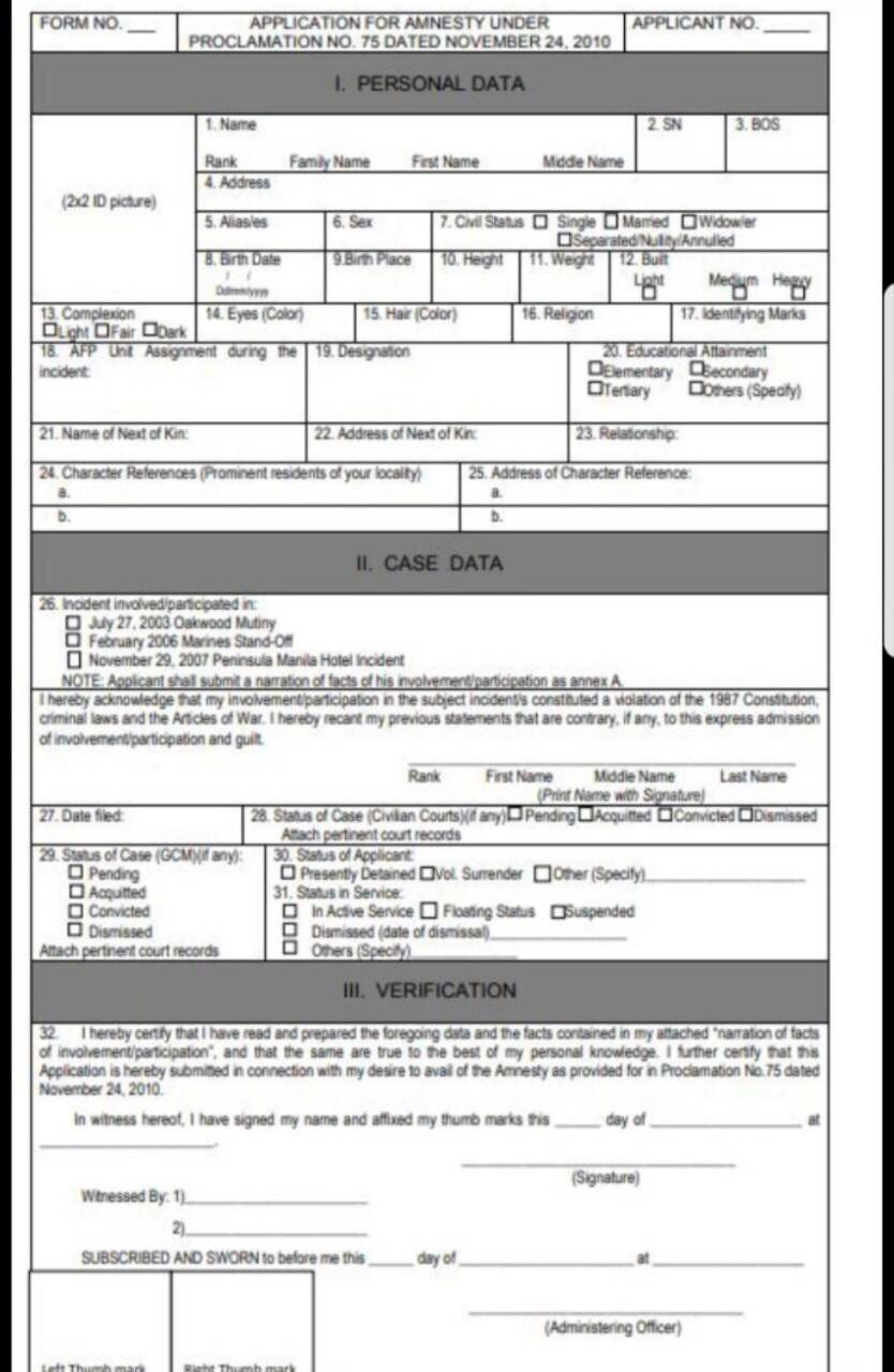 DOJ prosec claims amnesty forms of Trillanes, other grantees are ...