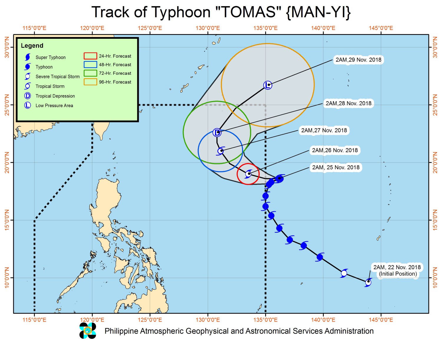 ‘Tomas’ drifting back closer to PAR -- Pagasa data | Inquirer News