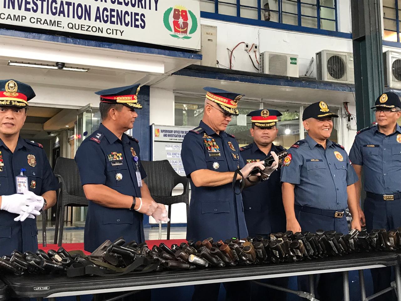 PNP confiscates 331 illegal firearms from different security agencies ...