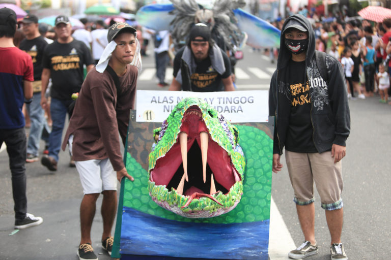 Giant masks of Bicol epic characters join Ibalong Festival opening ...