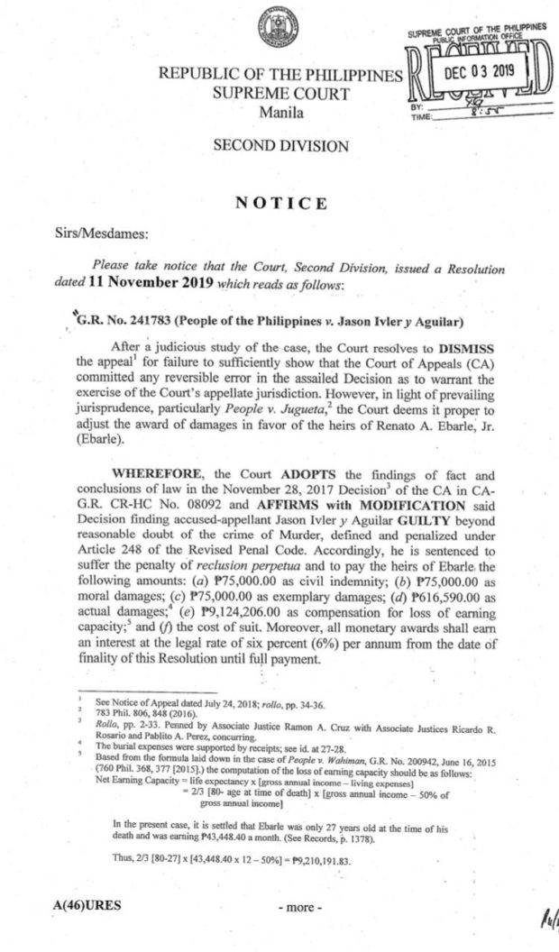 SC upholds guilty verdict on road-rage killer Jason Ivler | Inquirer News