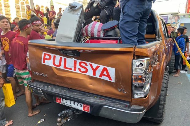 MPD probes case of police car damaged during Traslacion | Inquirer News