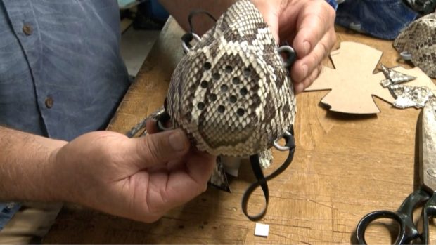 Making massssks from Florida python skin | Inquirer News