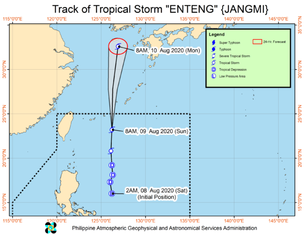 Tropical Storm 'Enteng' slightly intensifies ahead of PAR exit ...