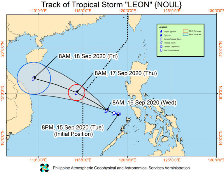 Tropical storm Leon maintains strength over West PH Sea -- Pagasa ...