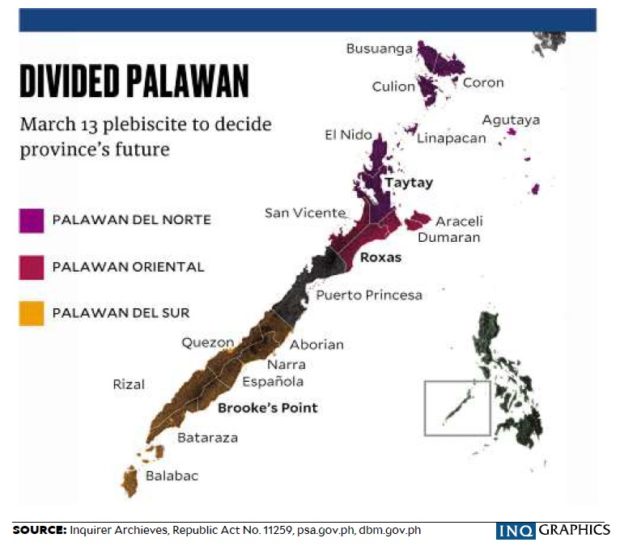 Conservationists warn on environment impact of splitting Palawan ...
