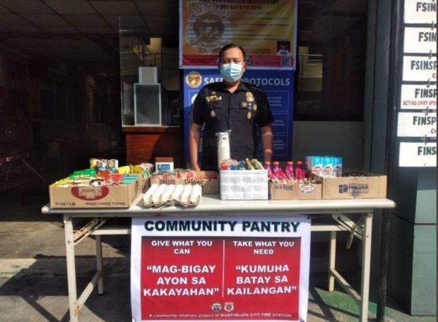 Muntinlupa Fire Dept. sets up own community pantry; solon asks: will ...