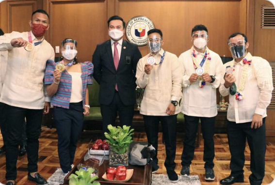 LOOK: Filipino Olympic medalists receive congressional awards in House ...