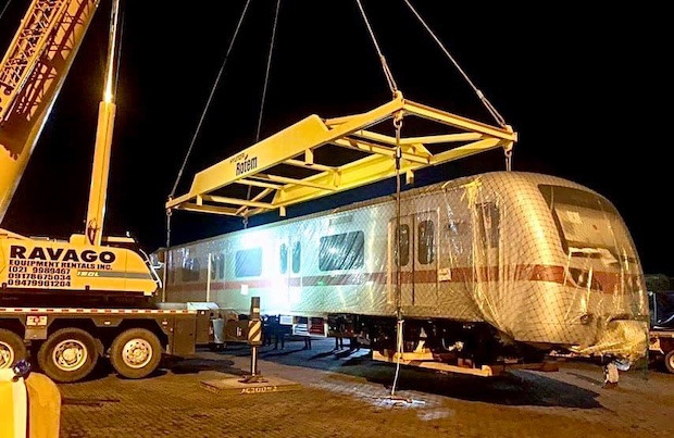 Two train sets for MRT 7 arrive in Manila | Inquirer News