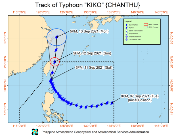Signal No.3 in Batanes as Typhoon Kiko moves northwestward | Inquirer News