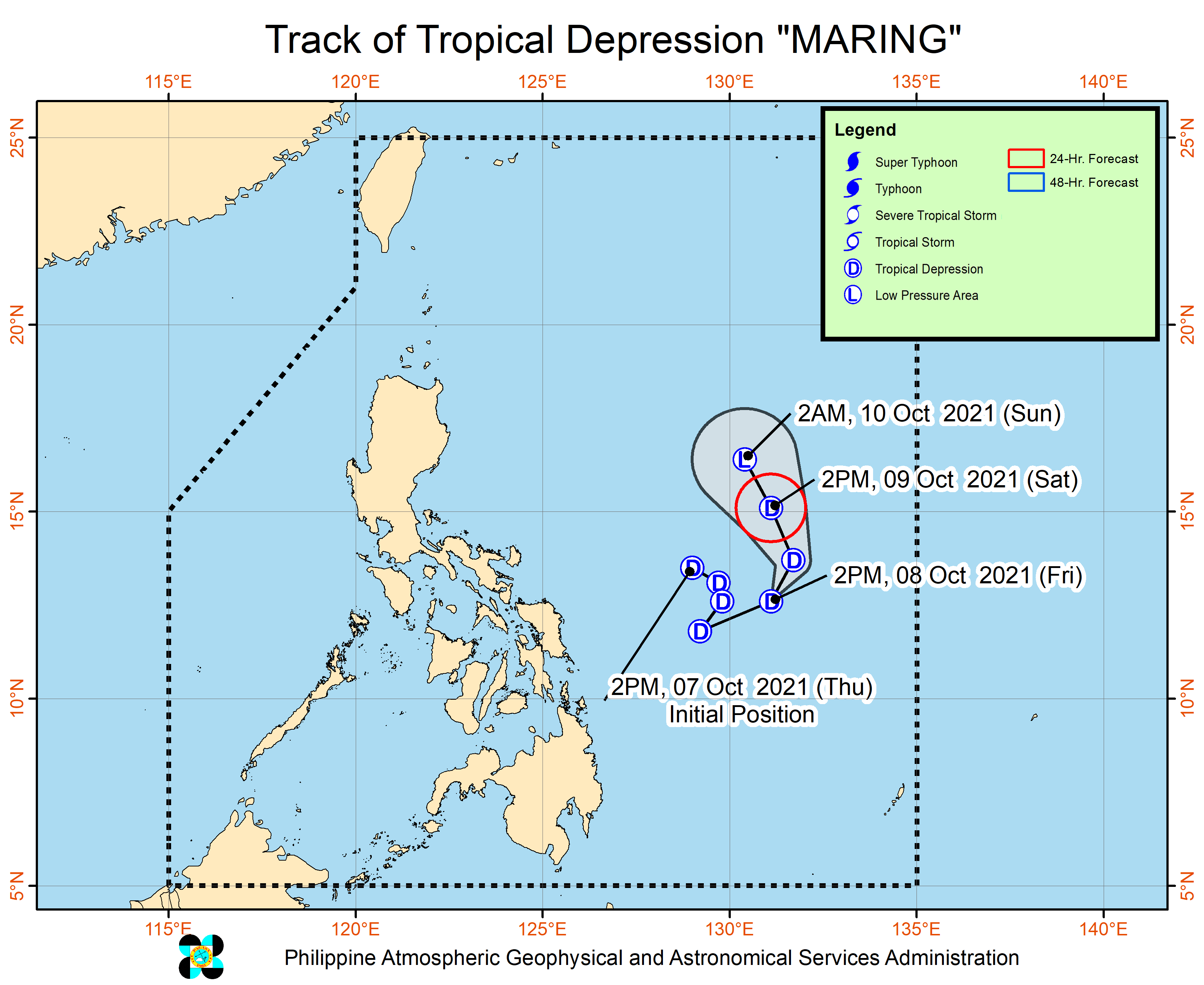 TD Maring seen to weaken into LPA, but may merge with storm outside PAR ...