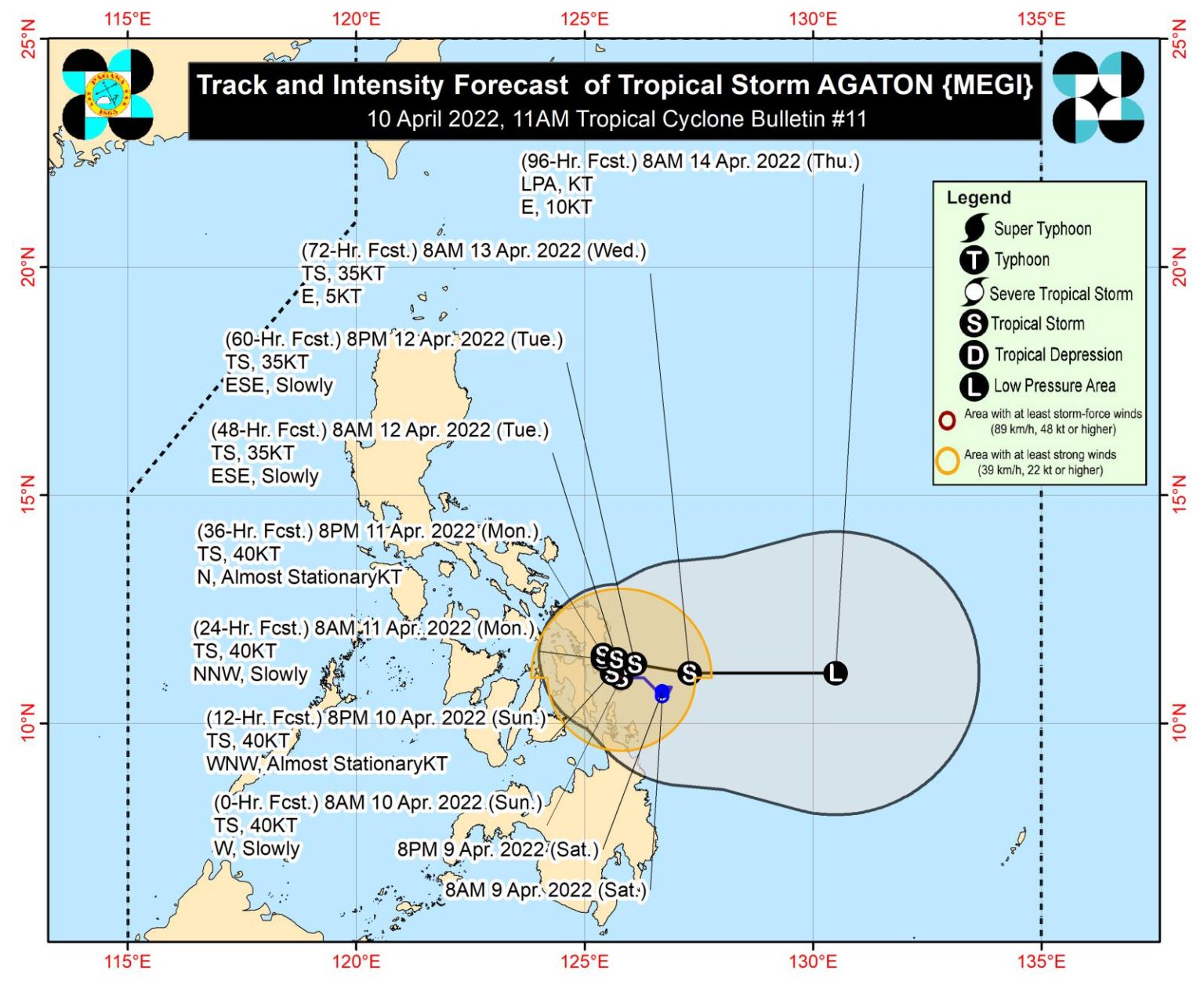 Tropical storm Agaton maintains strength; Signal No. 2 up in 4 areas ...