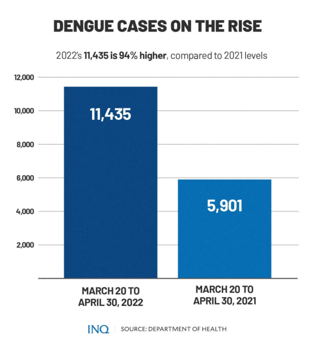 Spike in dengue cases triggers alerts | Inquirer News