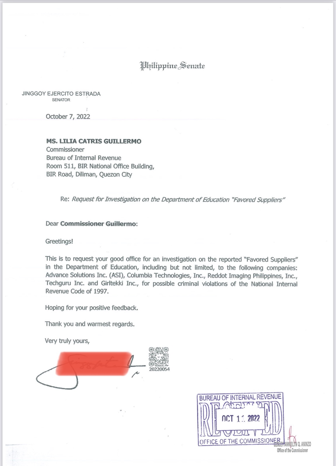 BIR probe of DepEd's 'favored suppliers' sought | Inquirer News