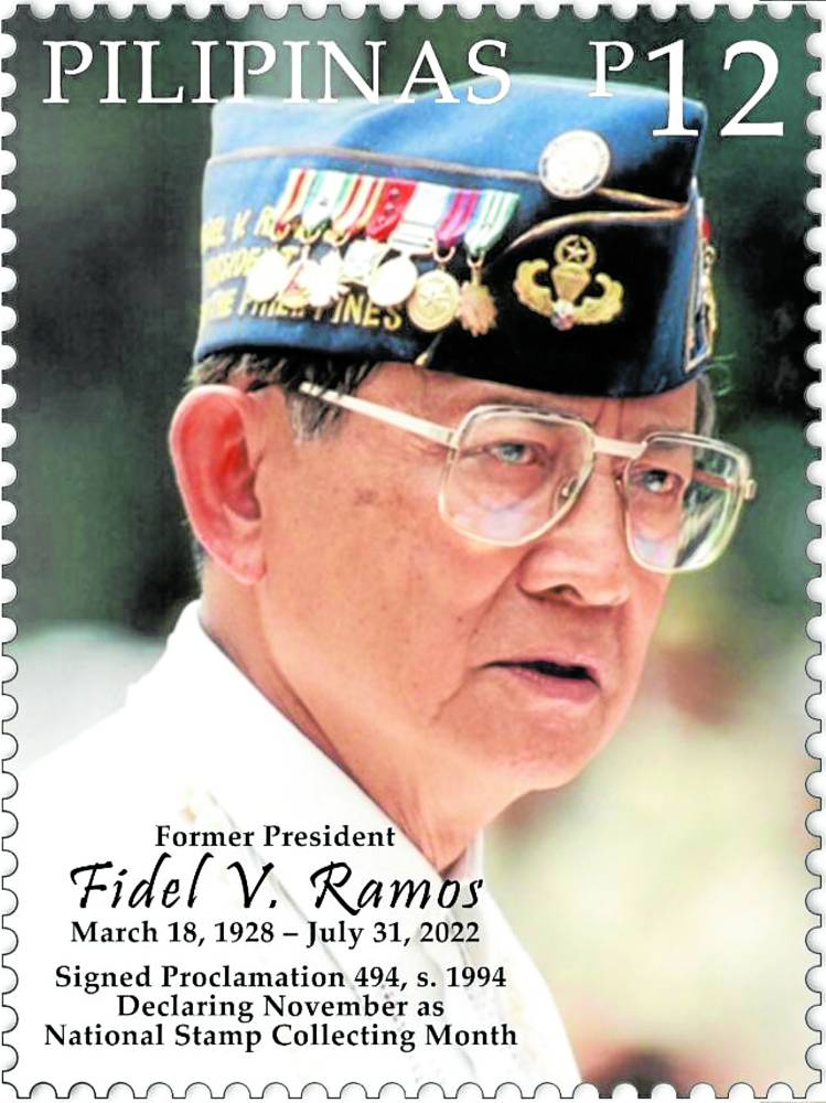 Postal service launches new stamp honoring FVR | Inquirer News
