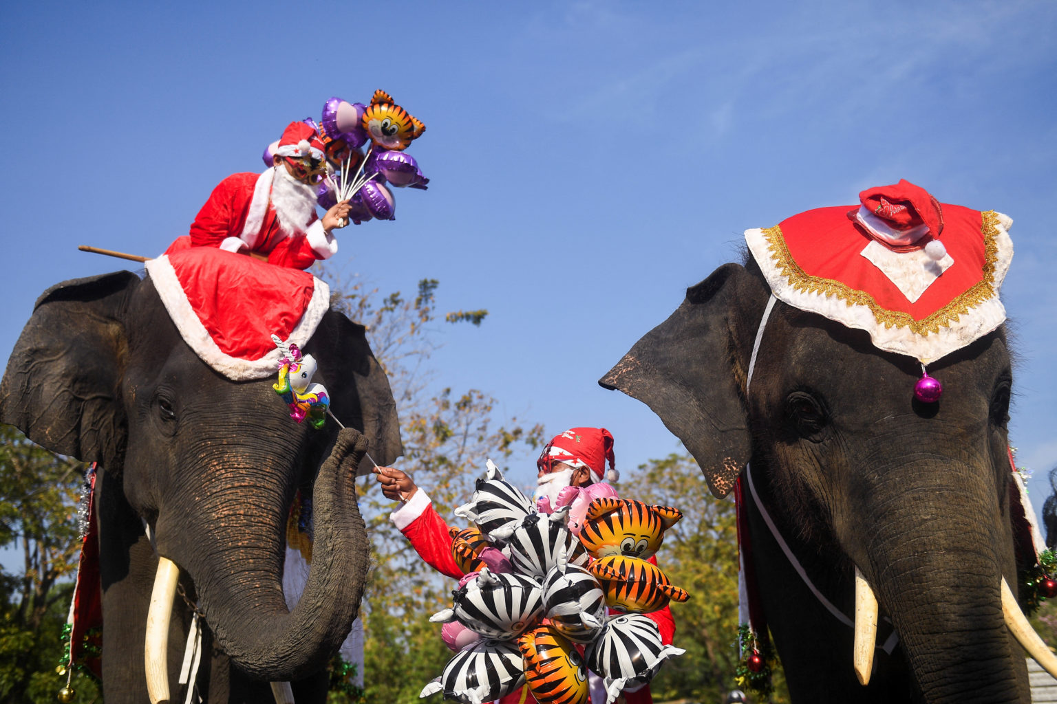 In Thailand, Santa delivers presents on elephants | Inquirer News