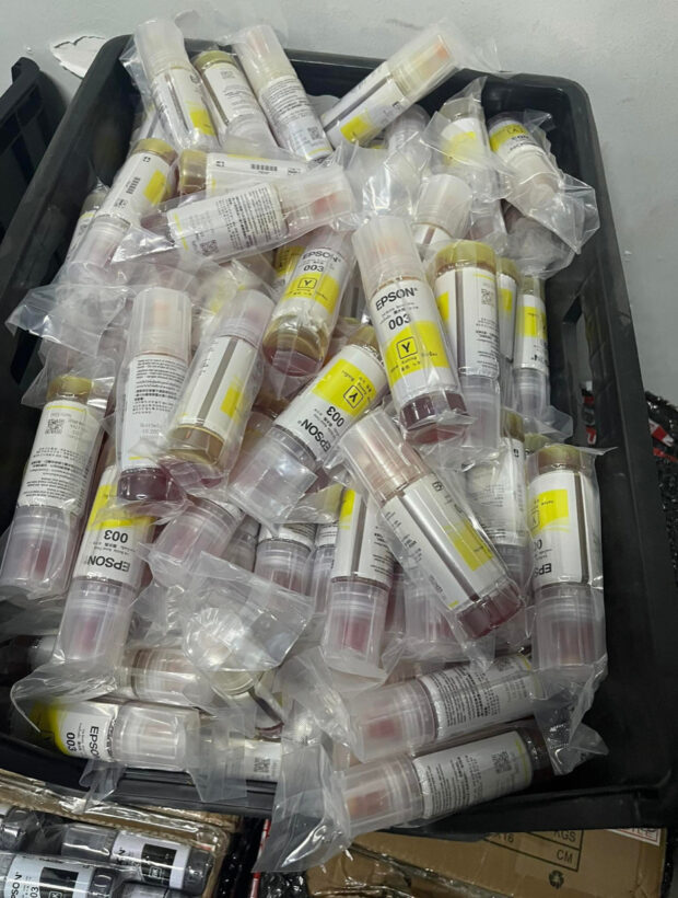 NBI agents seize P2 million worth of fake Epson ink in Manila ...