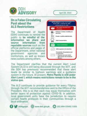 DOH: COVID-19 alert level system still being discussed | Inquirer News