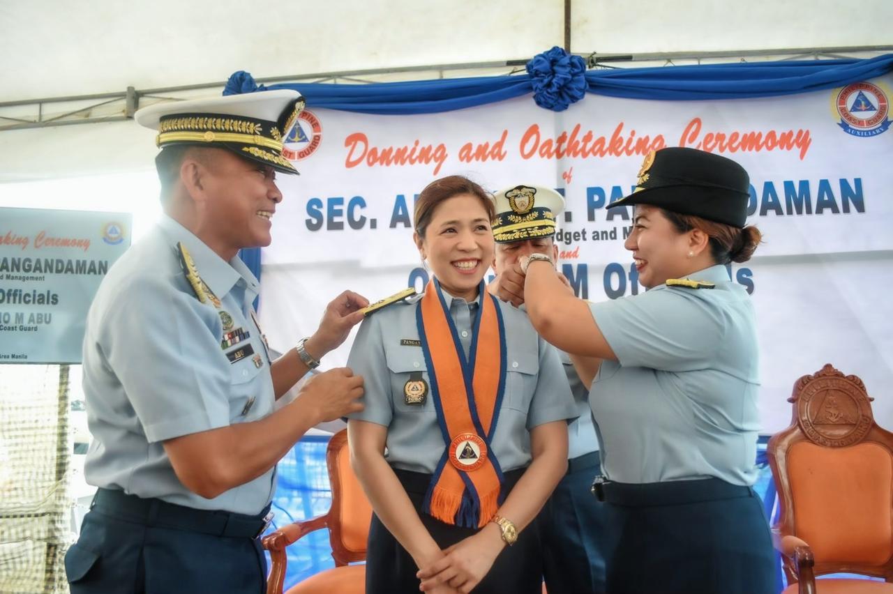 DBM's Pangandaman takes oath as Coast Guard auxiliary rear admiral ...