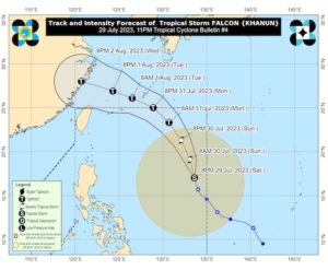 Falcon may become typhoon late Sunday, but landfall expected in China ...