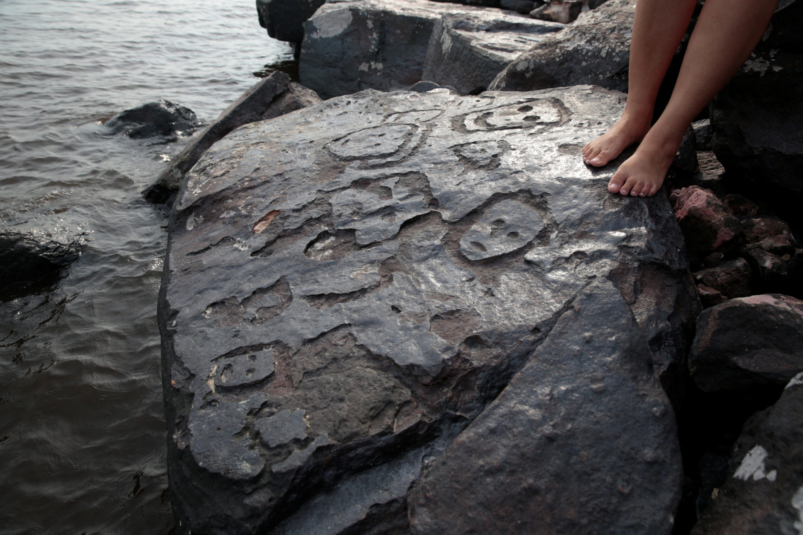 Ancient Amazon River rock carvings exposed by drought | Inquirer News