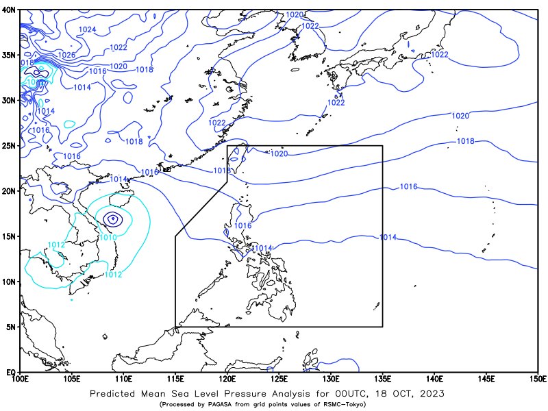 No typhoon likely to develop in or outside of PAR until Sunday