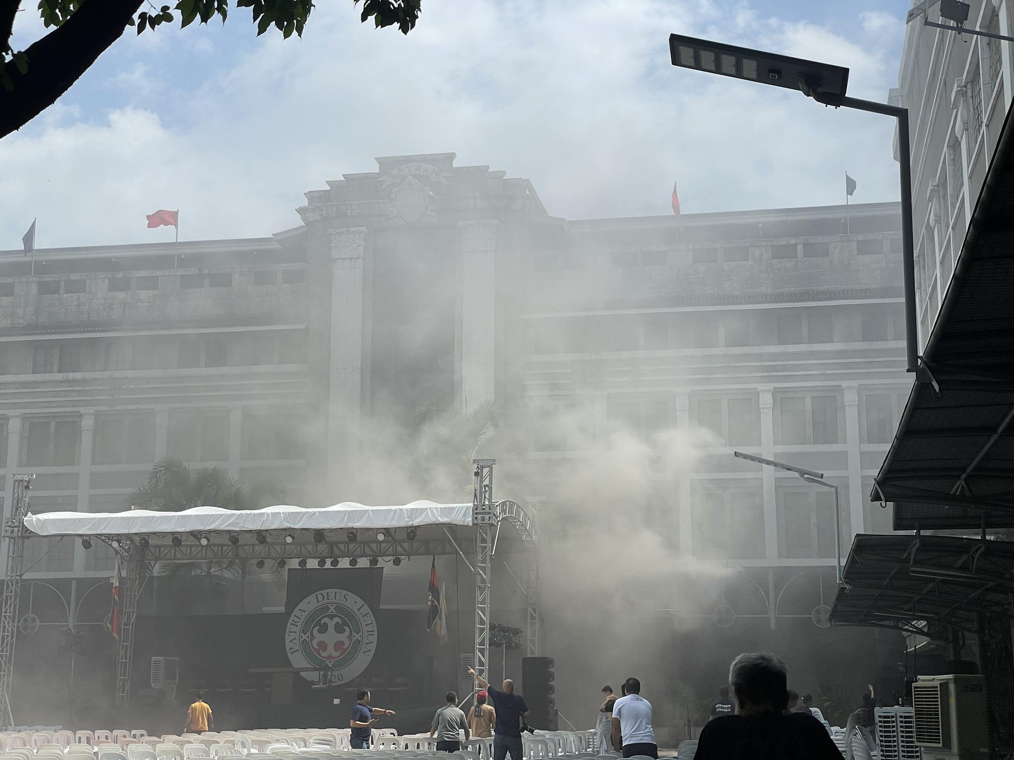Second floor of school building inside Letran catches fire