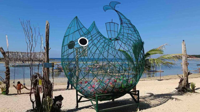 Giant ‘fish’ trash bins installed in La Union for proper waste disposal
