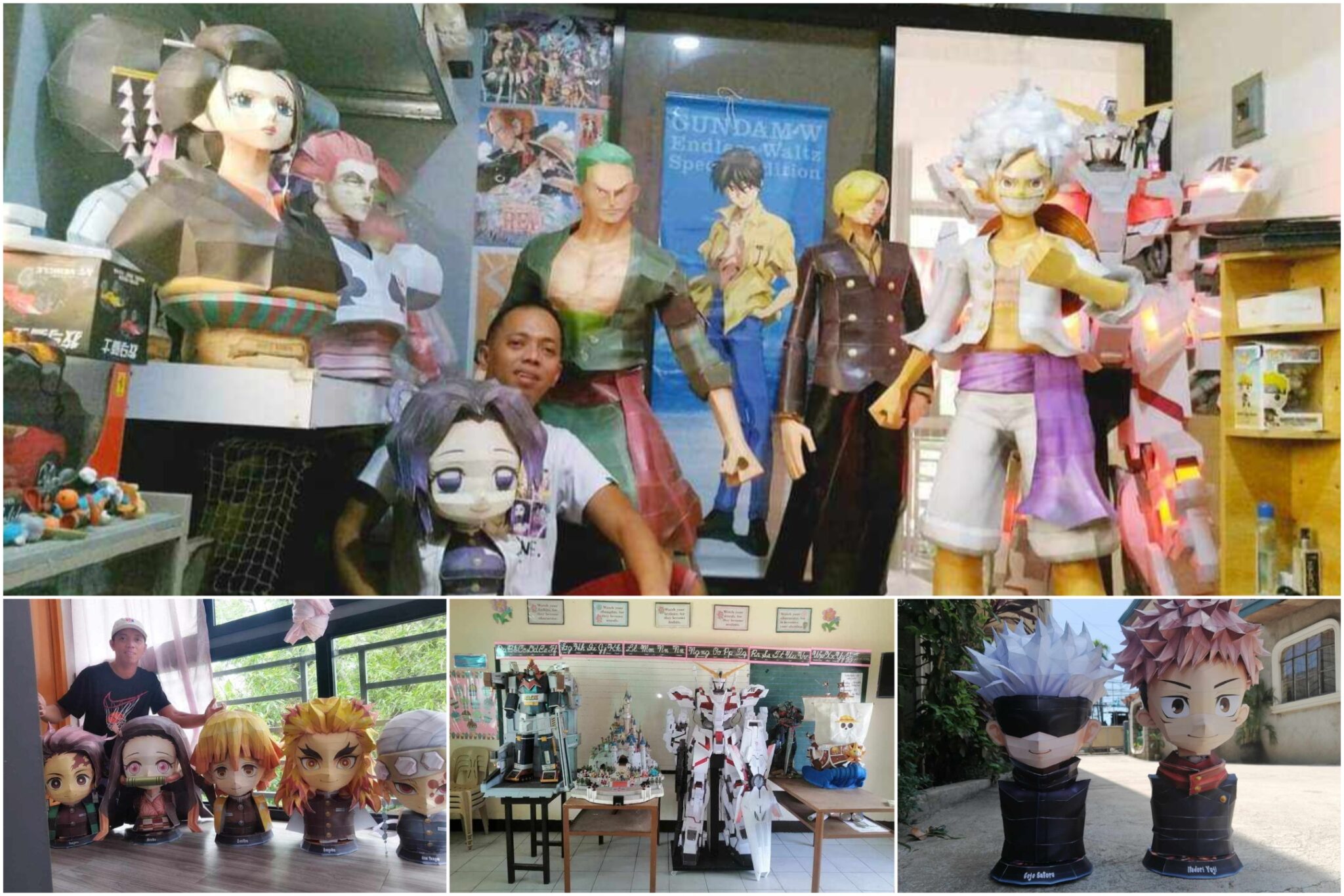 Artist crafts impressive anime character figures out of paper
