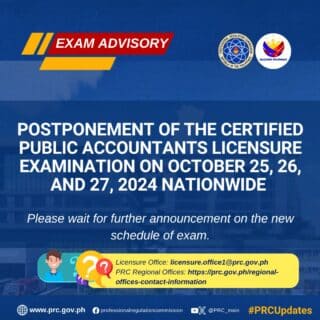 PRC cancels October 2024 CPA licensure exam