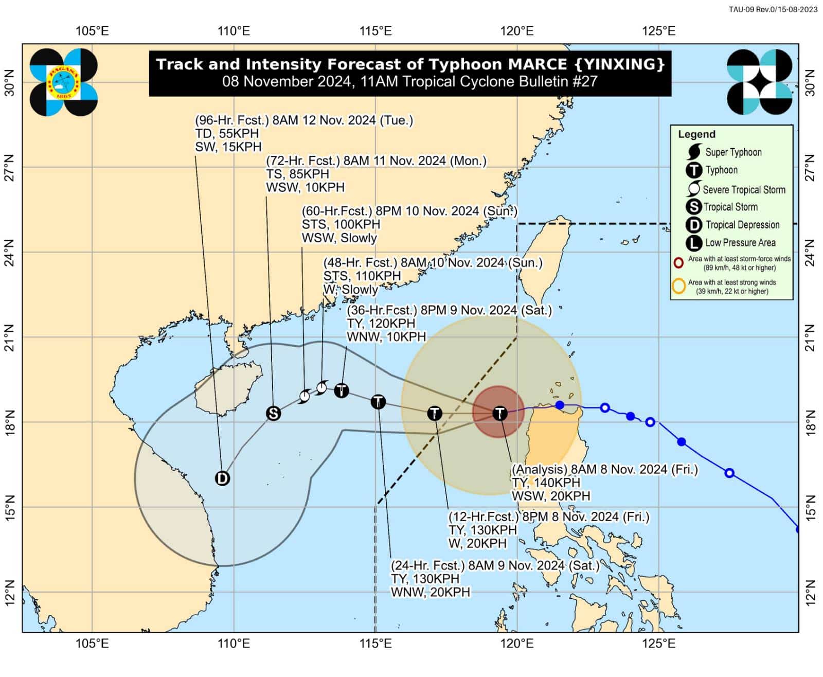 Signal No. 3 lifted in Northern Luzon as Marce continues to weaken