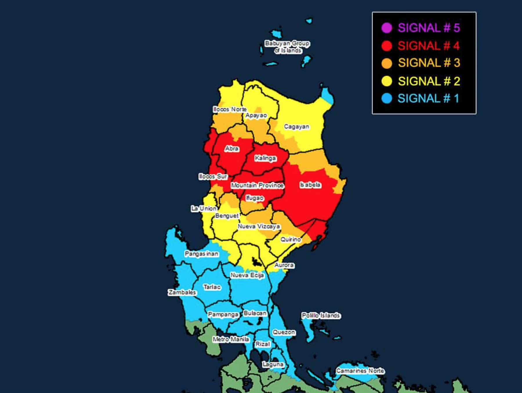 Typhoon Nika now stronger, prompts Signal No. 4 in 7 areas