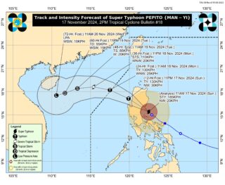 Signal No. 5 still up in 2 areas ahead of Pepito's 2nd landfall
