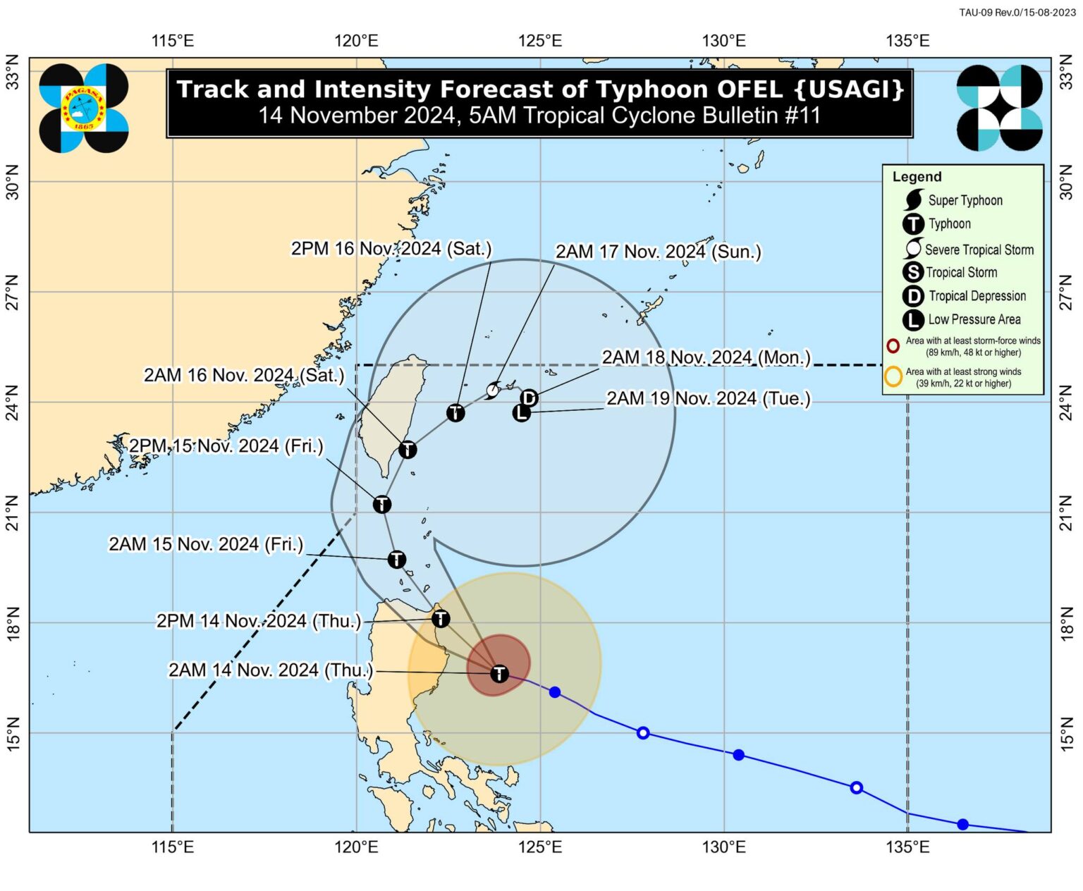 Ofel nears super typhoon category; Cagayan under Signal No. 4