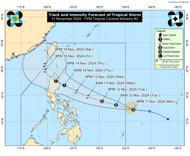 Incoming tropical cyclone Ofel develops into tropical storm