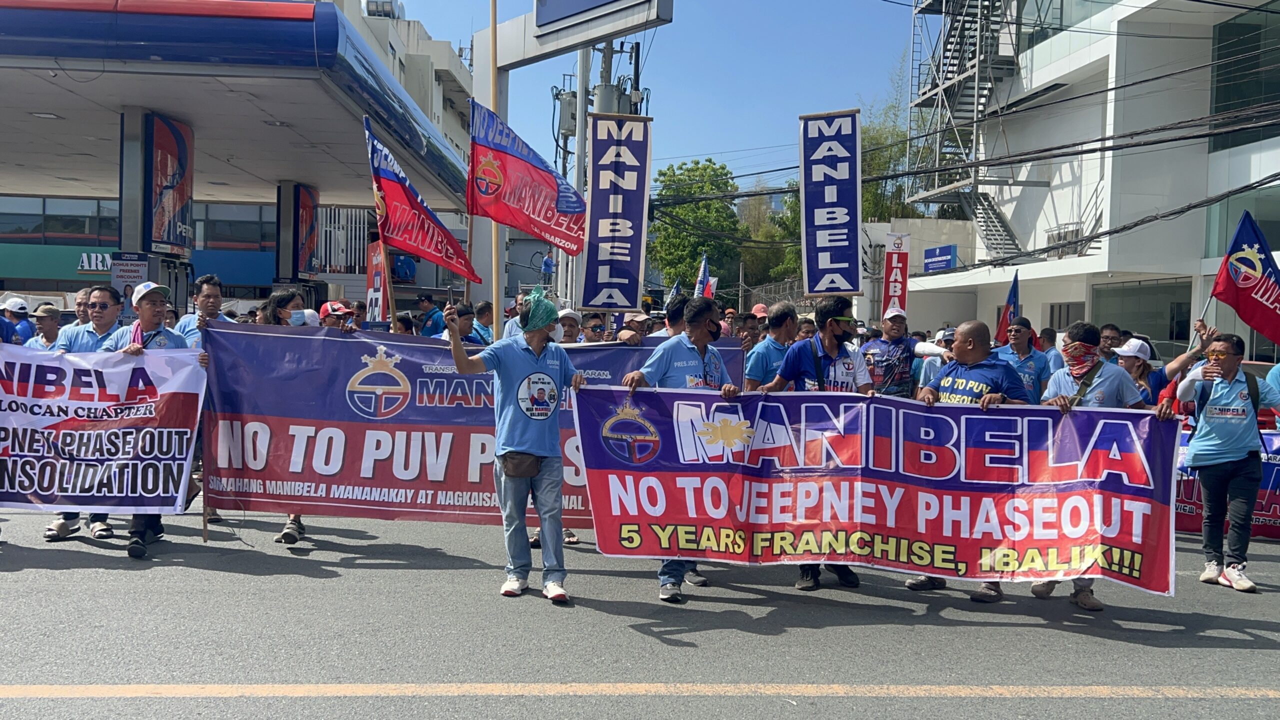 LOOK: Manibela, other transport groups protest on Edsa