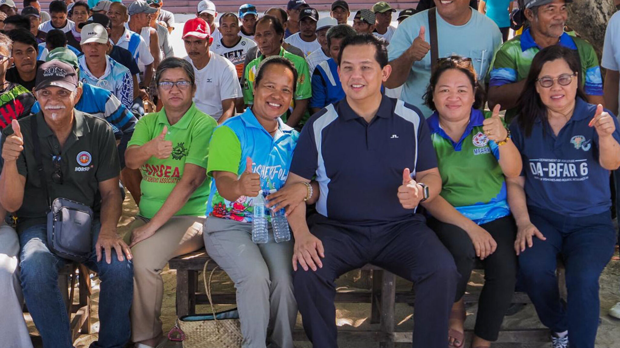 House of Representatives Speaker Martin Romualdez holds a dialogue with fisherfolk at the Ayala ...