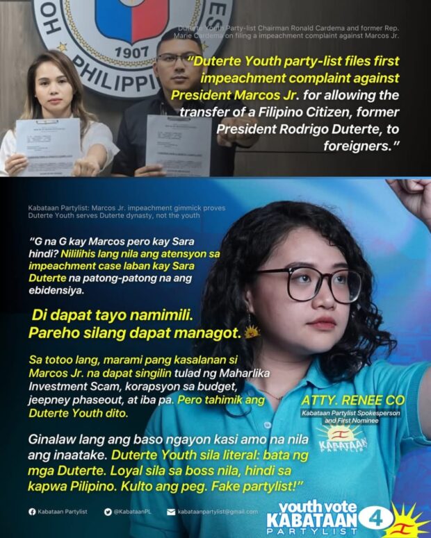 Kabataan party-list: Duterte Youth only serves FPRRD interest